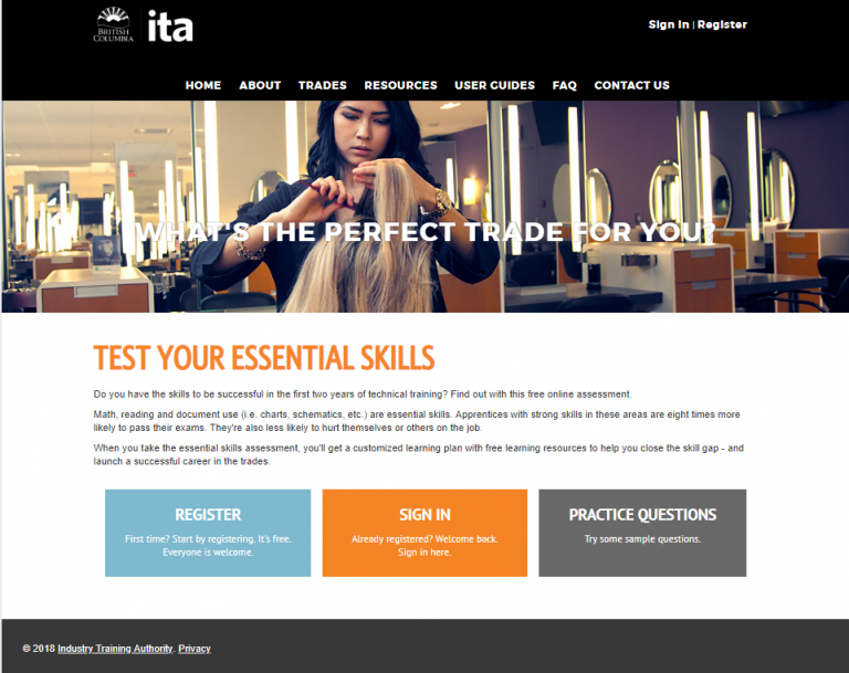 ITA – Essential Skills Web Application – Essential Skills Group Inc