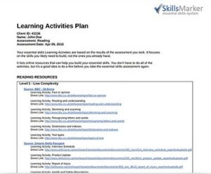 Learning plan – Essential Skills Group Inc